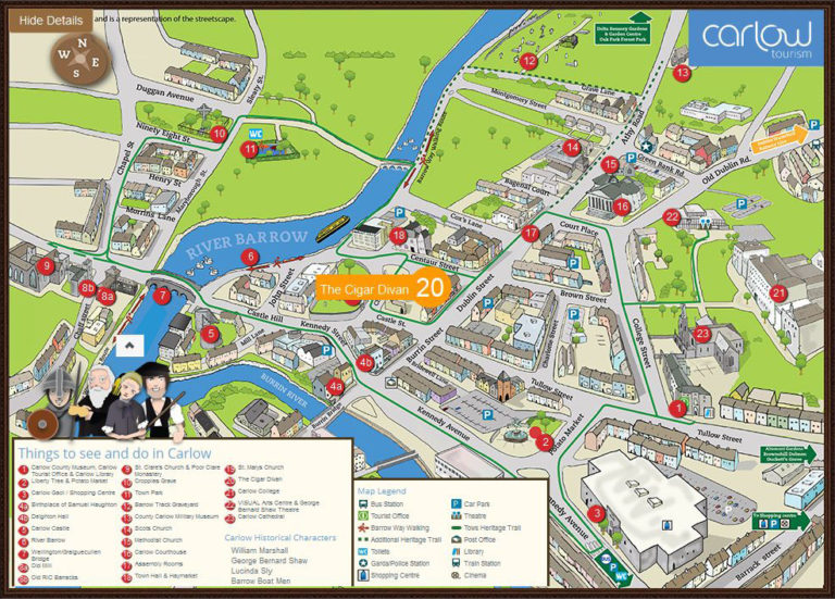 Carlow Town Map - Carlow Tourism